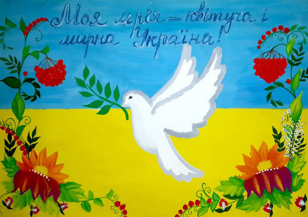 Children in Ukraine sketch a future without war